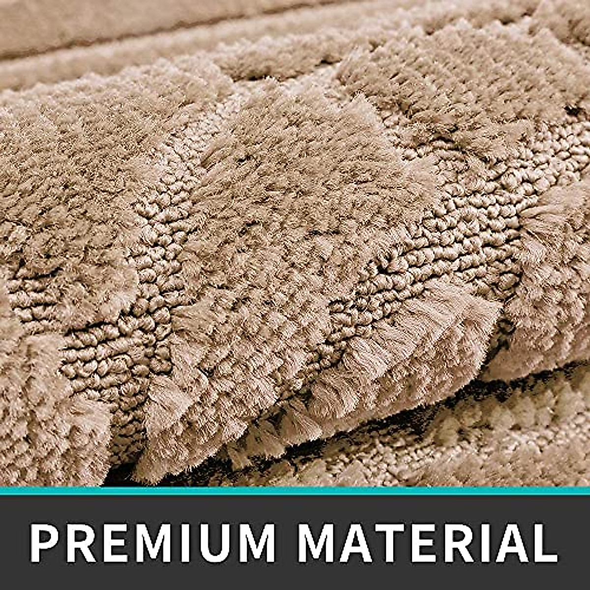 DEXI Front Door Mat for Home Entrance, 20"x32" Non-Slip Absorbent Floor Mats Low-Profile Washable Doormat for Entryway, Garage, Patio, Beige