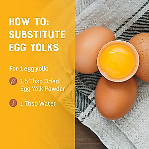 Judee's Gluten Free Dried Egg Yolk Powder - 11 oz, Gluten-Free for Baking, Sauces, Ice Cream & More - High-Protein - Powdered Eggs