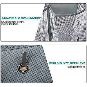 VIIVY VIYIV 28 Breathable Mesh Pockets - Over The Door Shoe Rack Hanging Shoe Organizer for Closet Storage with 4 Metal Hooks for Organizing, Dorm, Bathroom, Baby Essentials Closet Toys and Sundries