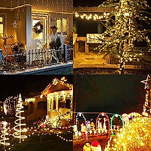 kolpop Solar String Lights Outdoor, 78.7FT 240LED Solar Fairy Lights Outdoor Waterproof 8 Modes Copper Wire Solar Powered Lights Indoor for Garden Patio Gate Yard Party Wedding Camping(Warm White)