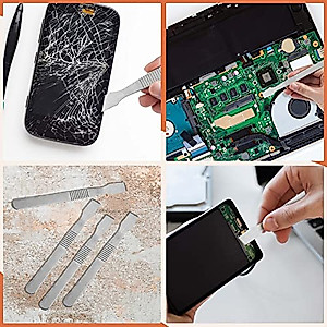 UTENEW 5pcs Professional Opening Pry Repair Tools Flathead Metal Pry Bars Crowbar