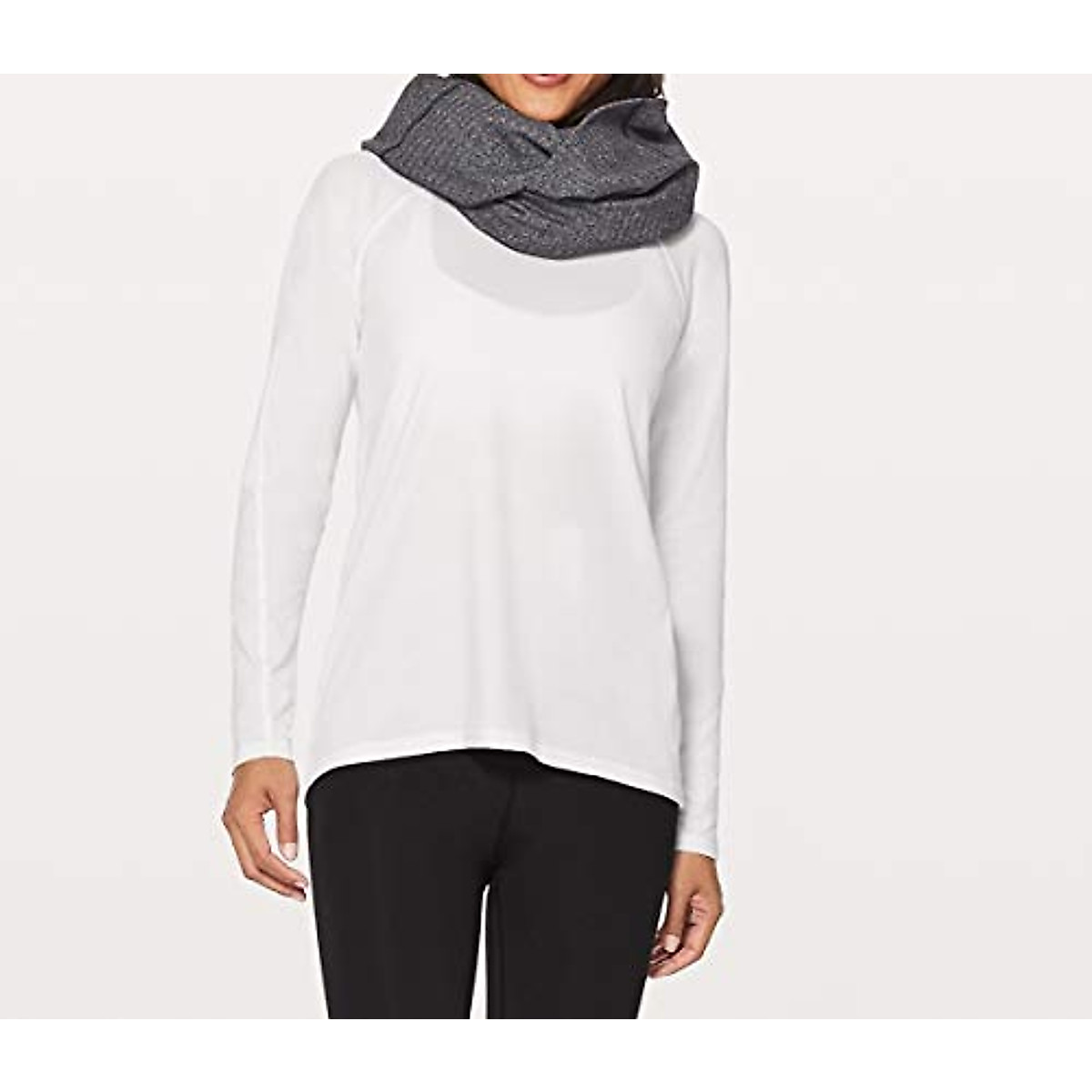 Lululemon Vinyasa Scarf (Heathered Herringbone Heathered Black White)