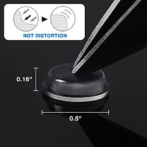 Bumper Stickers Front Cabinet Bumper 160 Pcs/Count 1/2" Rounded Clear Self Adhesive Pads,Door Stoppers,Rubber Bumpers for Drawers,Cupboards,Cutting Boards,Glass Tops,Picture Frames,Kitchen Furniture