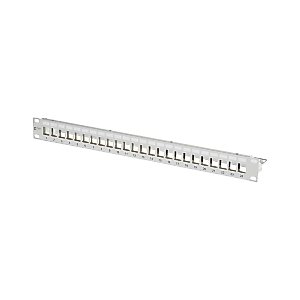 METZ Connect Keystone 19 Inch Module Support 1U 24 Port Grey Empty