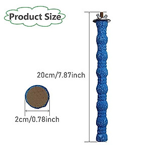 kathson Bird Perch Parrot Stand Cage Accessories Natural Wooden Stick Paw Grinding Rough-surfaced Chew Toy for Cockatiels,Cockatoo,Lorikeet,Conure,Parakeet 3 Pack (Random Color)