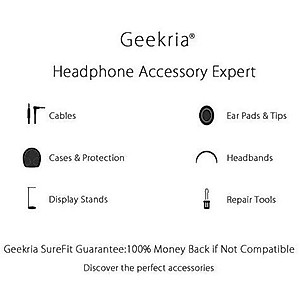 Geekria Shield Headphones Case Compatible with Skullcandy Crusher Evo, Crusher ANC, Crusher 360, Hesh3 Wireless Case, Replacement Hard Shell Travel Carrying Bag with Cable Storage (Black)