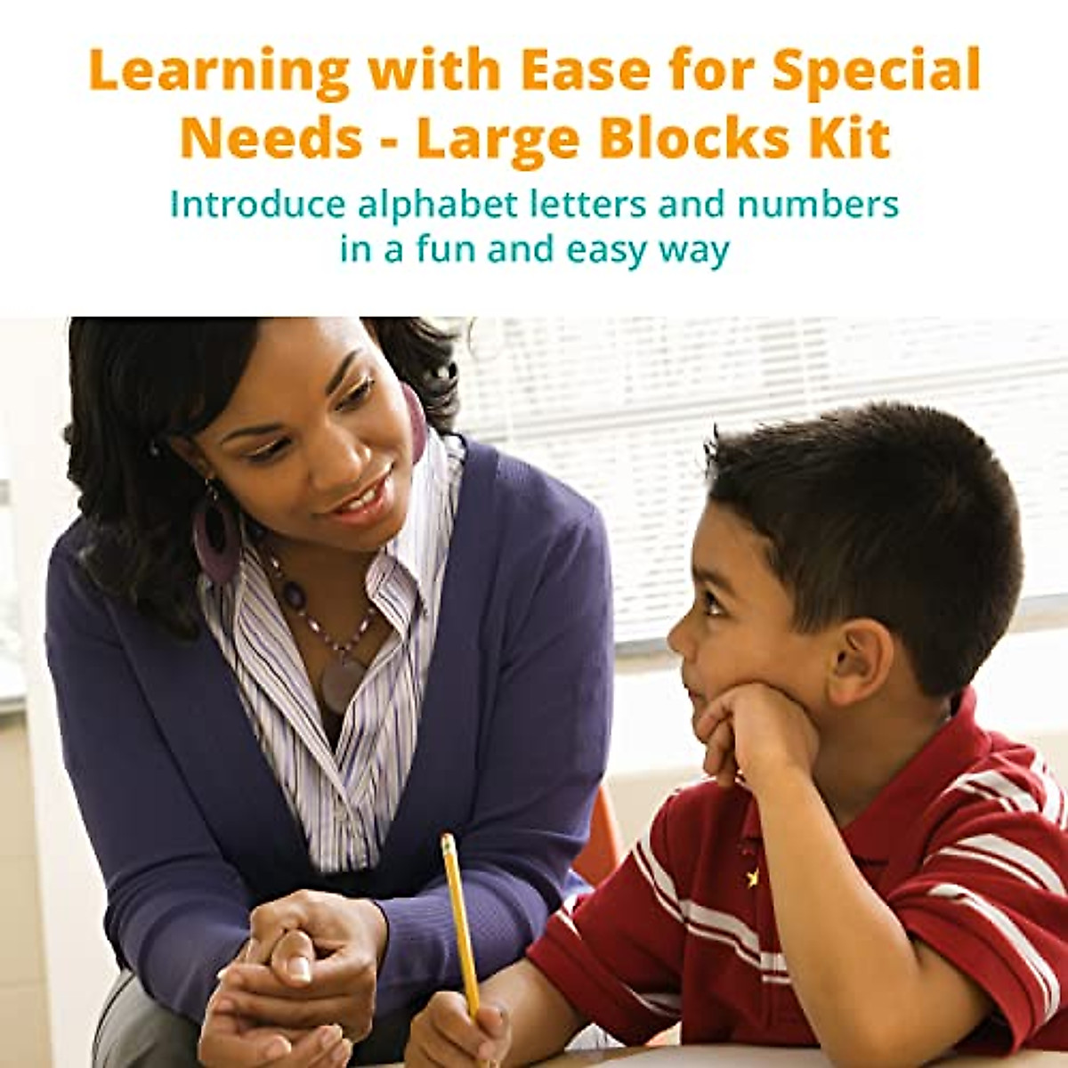 Channie's Learning with Ease for Special Needs Large Blocks Kit, K, 1st, Dyslexia, Dysgraphia, ADHD, and Autism