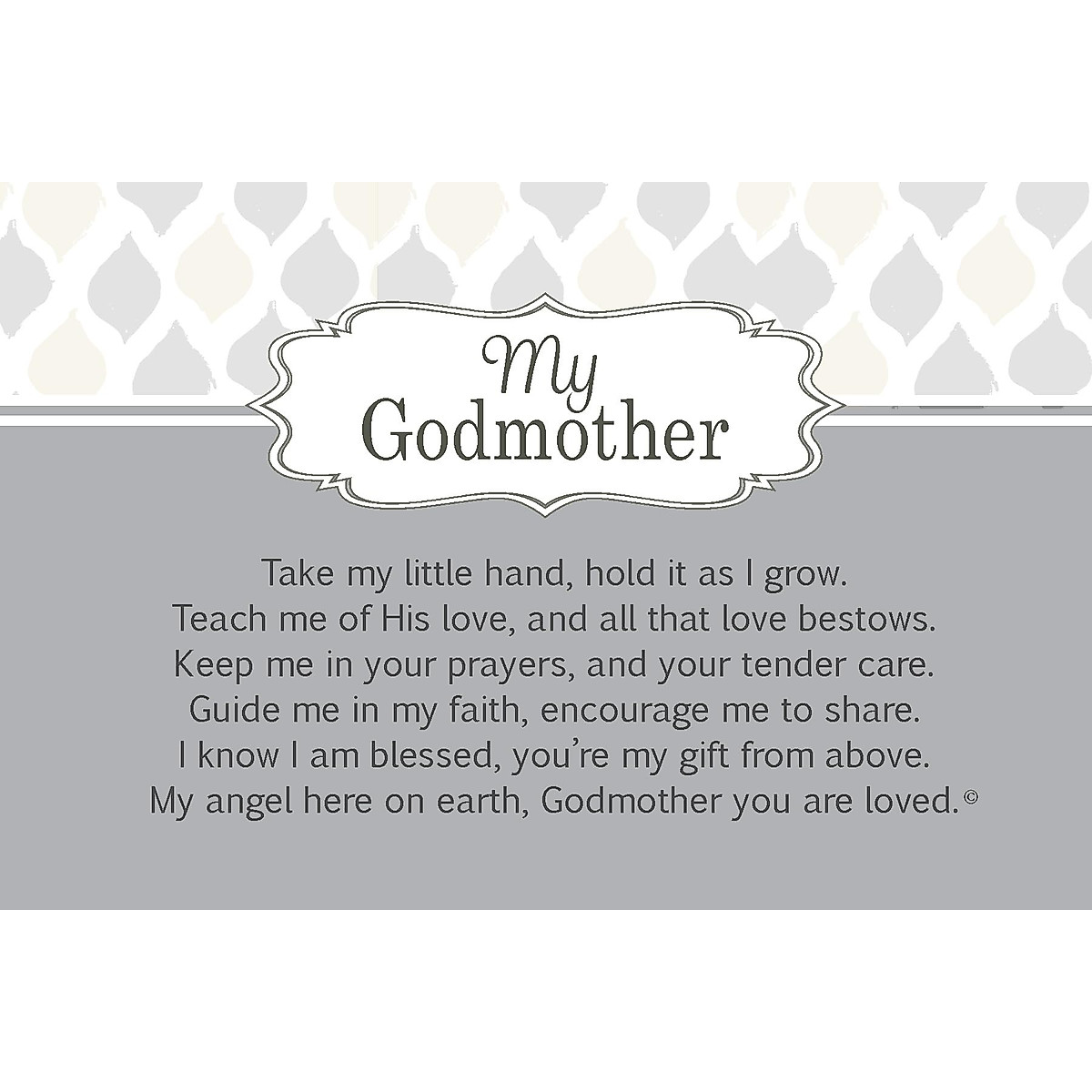 My Godmother, You Are Loved Poem White Double Hinged 4 x 6 Photo Frame with Ribbon