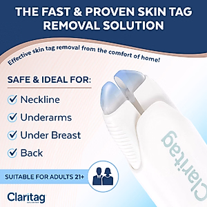 Claritag Advanced Skin Tag Remover - FDA-Cleared Device - Only for Skin Tag Removal - Works in 7-14 Days - Up to 10 Treatment Cycles - Cryogenic Freeze-Off Kit