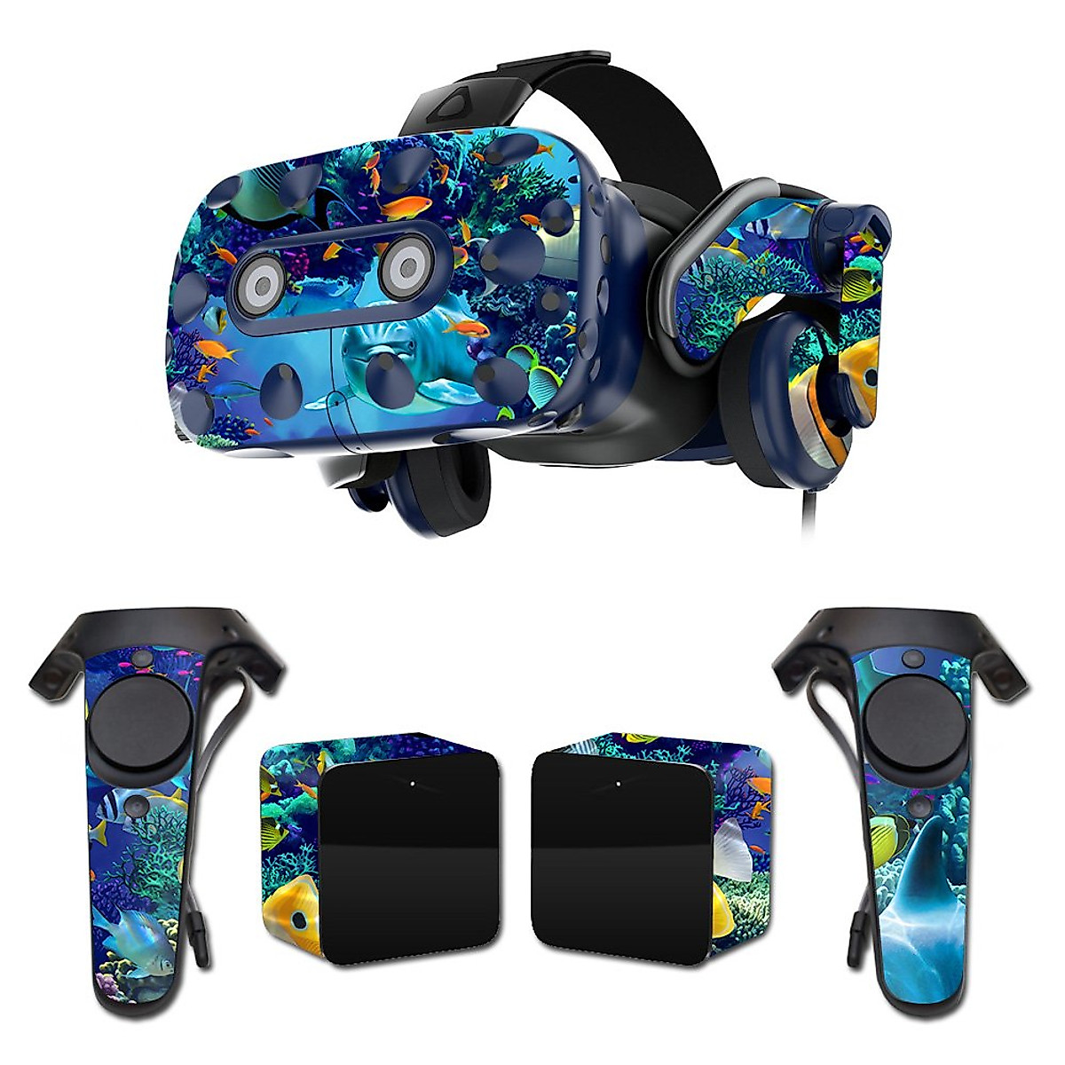 MightySkins Skin Compatible with HTC Vive Pro VR Headset - Ocean Friends | Protective, Durable, and Unique Vinyl Decal wrap Cover | Easy to Apply, Remove, and Change Styles | Made in The USA