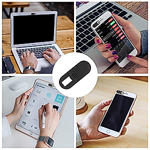 Webcam Cover, Sonku 7 Pack Web Camera Bloker Compatible with Laptop, PC, MacBook, iMac, Computer, iPad, Pro, Smartphone, Ultra Thin Design Protect Your Privacy Security Digital Sliding Covers - Black