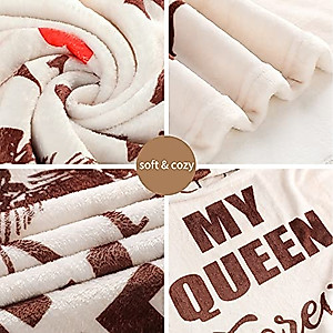 Leo IRis Gifts for Wife to My Wife Plush Blanket Weeding Anniversary Birthday Gift for Her Best Wife Gifts from Husband Romantic I Love You for Wife 60x80