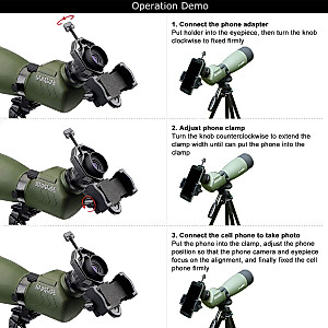 SVBONY SV14 Spotting Scope with Tripod Phone Adapter,25-75x70mm Spotting Scopes,Waterproof Spotter Scope,High Definition Sporting Scope,Scope for Bird Watching Shooting Range Scope