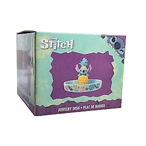 Disney Lilo & Stitch Ring Holder Jewelry Dish - Resin 3D Stitch Ring Dish - Official License Jewelry Tray for Engagement Ring