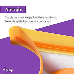 (re) zip 8-piece Reusable Food Storage Bags Gift Kit | BPA-Free, Food Grade, Leakproof, Freezer and Dishwasher Safe, Travel-Friendly | Various Bag Sizes
