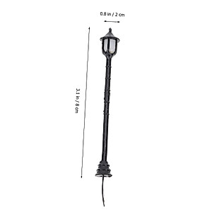 DOITOOL 12pcs Model Street Lights Miniature Pe Material Landscape Street Lamps for Decor and Mini Garden Random Style
