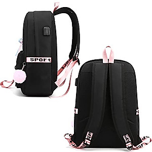 Mensdoor USB Backpack Anime Backpack Casual Backpack Daypack Laptop Bag College Bag Book Bag School Bag With Pencil Bag
