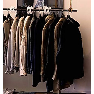 VNDEFUL 10 Pieces White Clothing Rack Size Dividers Round Hangers Closet Dividers