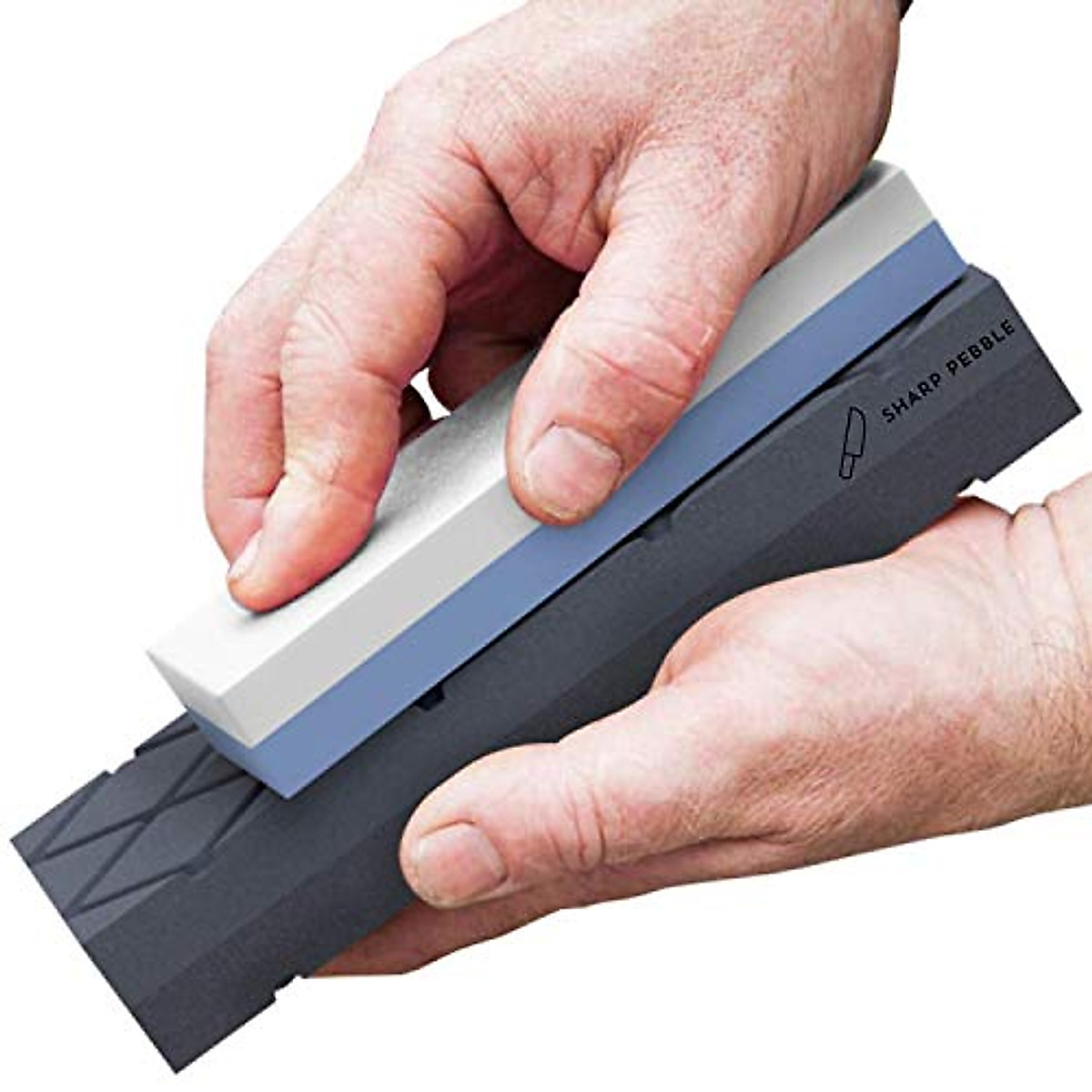 Sharp Pebble Large Flattening Stone- Dual Grit Coarse/Fine Sharpening Stones Flattener- Diamond Grooves Whetstone Fixer-Re Level Any Whetstones & Waterstones