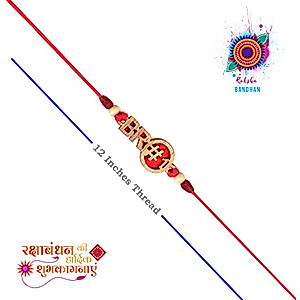CHERKRAFT Rakhi for Small Brother Cartoon Wooden Rakhi/Superhero Rakhi for Small Bhai Bro Rakhi Thread (Bro 1)