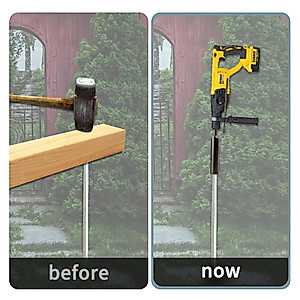 SDS Plus Ground Rod Driver Compatible with Hilti/DeWalt/Bosch/Hitachi/Makita/Milwaukee SDS Plus Hammer Drills for 5/8" & 3/4" Grounding Rods (NOT Work with SDS MAX Hammer Drill)