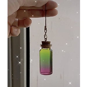 maxmau 25pcs Small Glass Bottles with Cork Stoppers DIY Art Craft Storage 10ml Mini Glass Vials,Tiny Jars for Wedding Party Favors Home Decoration with Connection Accessories Twine Bell