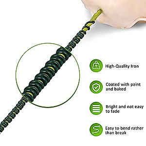 Floral Wire, 110 Yards 22 Gauge Green Florist Wire, Flexible Green Wire Paddle Wire for Crafts, Christmas Wreaths Tree, Garland and Floral Flower Arrangements