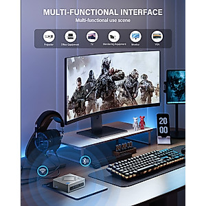 KAMRUI Mini PC Intel i5-12450H(up to 4.4GHz,8C/12T), Mini Computers Desktop 32GB RAM 512GB NVME SSD,Micro PC Small Support Triple Display 4K with Type-C/WiFi6/BT5.2/USB3.2/LAN for Office/Business