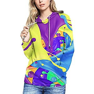 SYAIMN Unisex 3D Animal Printed Big Pockets Drawstring Hoodie Sweatshirt Large