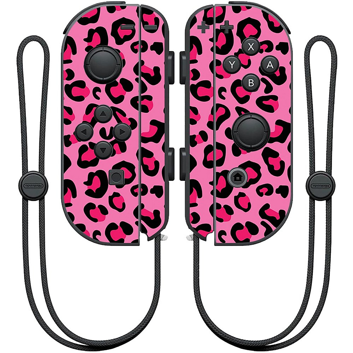 MightySkins Skin Compatible with Nintendo Joy-Con Controller wrap Cover Sticker Skins Pink Leopard