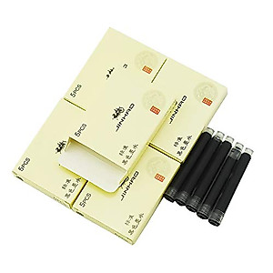 30 PCS Jinhao Fountain Pen Ink Cartridges International Standard Size - Black