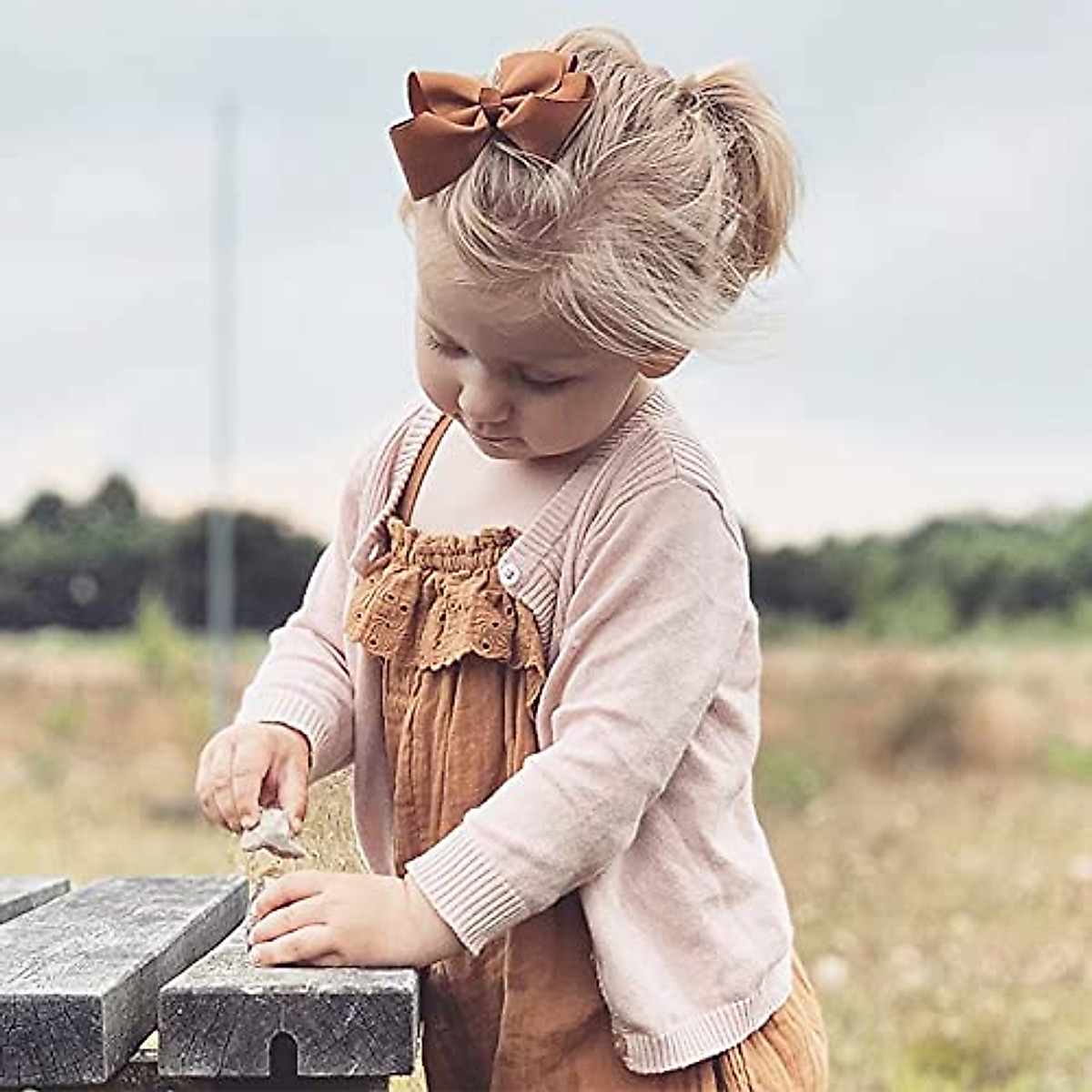 80 PCS Boutique Grosgrain Ribbon Pinwheel 3" Hair Bows Alligator Clips For Babies Toddlers Teens