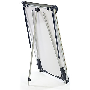 Displays2go Dry Erase Tripod Easel, 26" x 37" Magnetic White Board, Height Adjustable (AWBE24ST)