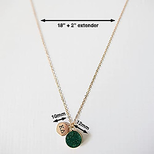 Sorority Shop DZ Necklace - Delta Zeta Pink Druzy Gemstone Necklace With Engraved Pendant – 14K Gold Dipped Jewelry with Pink Gemstone – Sorority Gift, Charm Paraphernalia