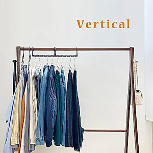 iYourHouse Space Saving Hangers Magic Hangers 10 Pack, Sturdy Plastic Space Saver Hangers for Heavy Clothes, Hanger Organizer for Dorms Apartments Small Closet (Black)