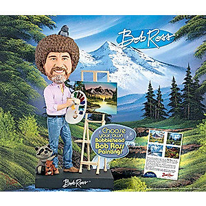 Royal Bobbles Bob Ross Bobblehead, Premium Polyresin Lifelike Figure, Unique Serial Number, Exquisite Detail