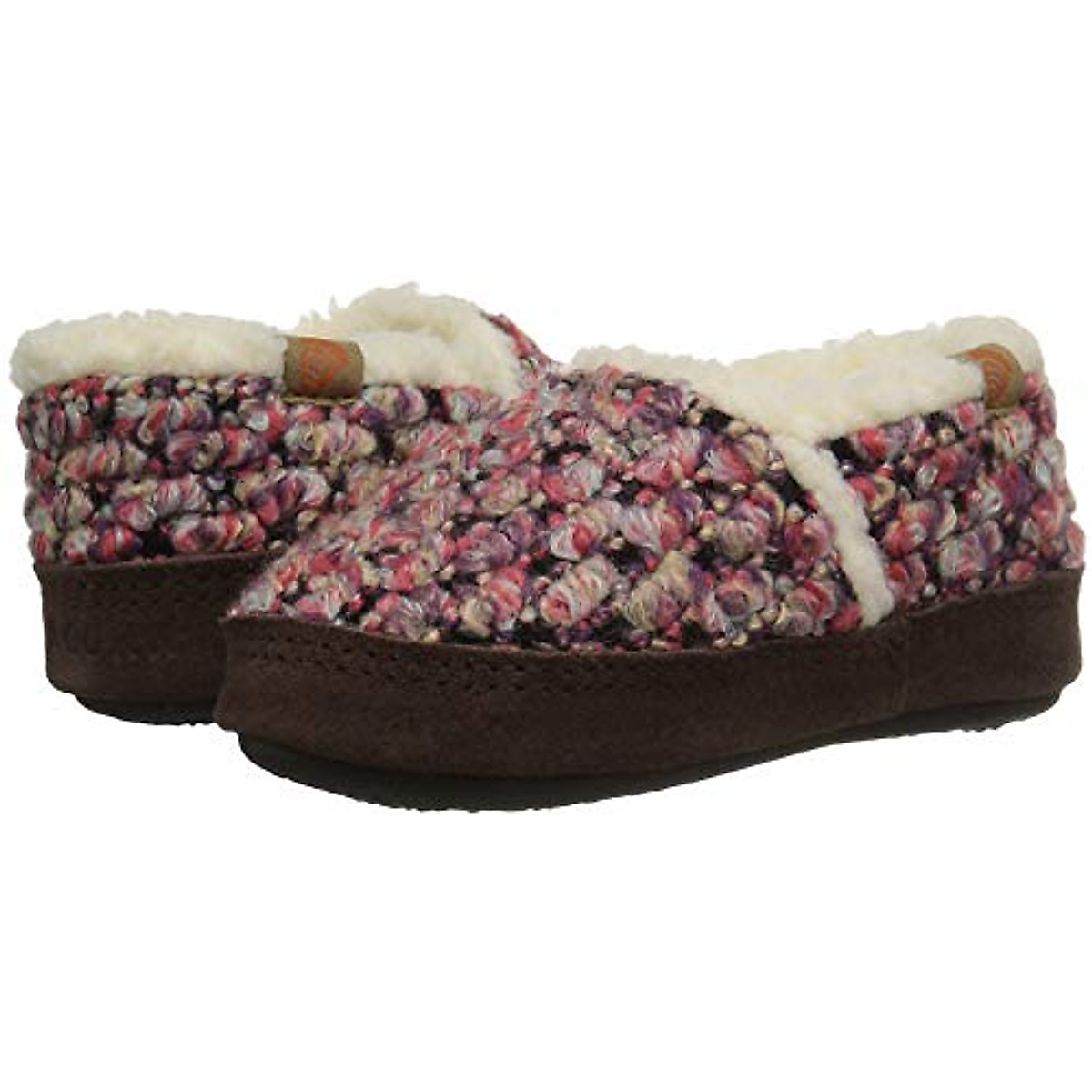 Acorn Unisex-Child L'il Jam Moc Slipper, Raspberry, 3-4 Big Kid