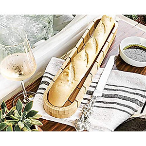 Arthur Court Designs Baguette Board with Grape Pattern Bread Cake Knife 20.6 inch x 6.8 inch x 1.8 inch