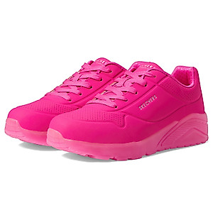 Skechers Girls Uno Ice Sneaker, Hot Pink, 2 Little Kid