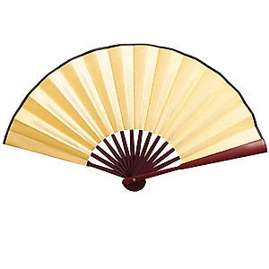 Chinese Dancing Wedding Lace Held Party Hand Silk Floral Folding Unisex Accessory Clothing Tape to Keep Clothes in Place Yellow