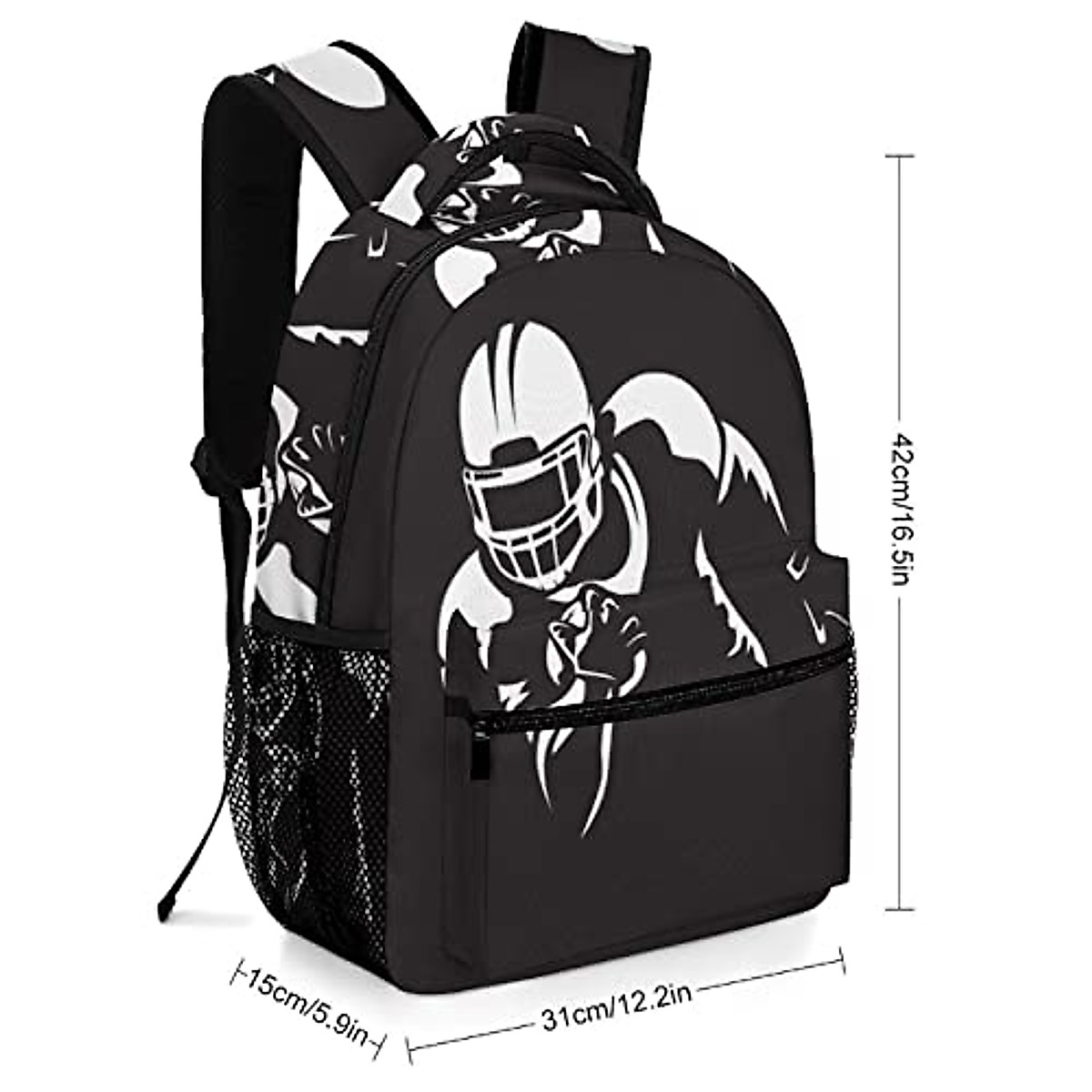 Travel Backpack For Men American Football Player Loungefly Large Backpack Lightweight Laptop Bag Carry On Bookbag Waterproof Travel Hiking Camping Daypack