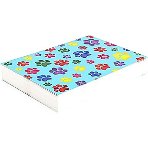 Colorful Paw Prints Postcards for Home, School Classroom (6 x 4 In, 48 Pack)