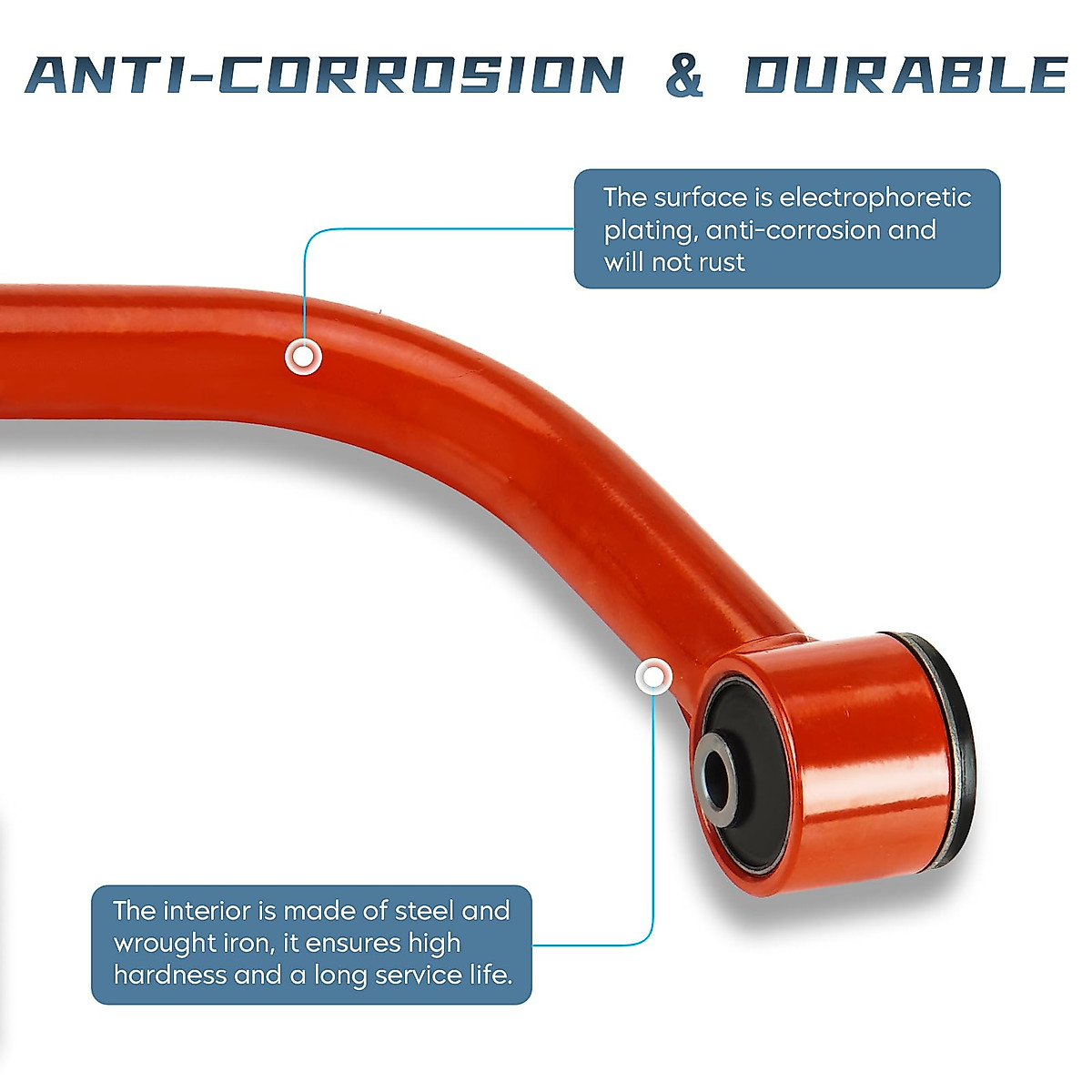 Front Upper Control Arms with Ball Joint for Lexus GX460 GX470, for Toyota 4Runner FJ Cruiser, Adaption 2-4" Lift Suspension Kit Adjustable Replacement Control Arm 2 PCS