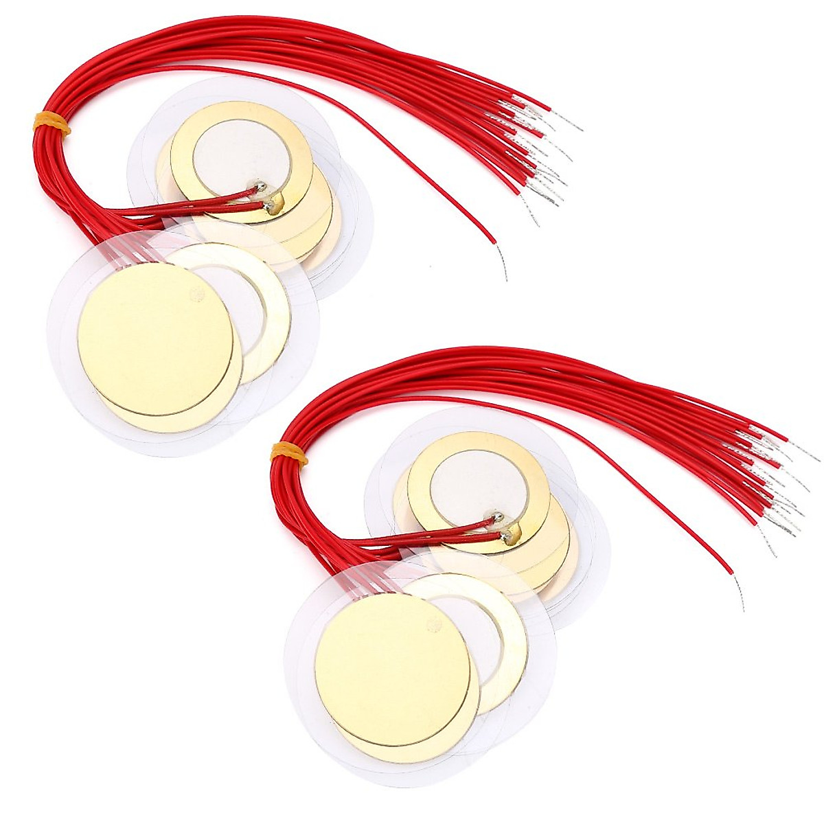 szzijia 20PCS 35mm Prewired Piezo Elements Buzzer Sounder Sensor Trigger Drum Disc