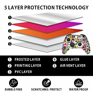 HK Studio Sticker Bomb Decal Skin to Cover X-Box Series X with No Bubble, Waterproof, Full Protection - Including 2 Controller Skins and Console Skin