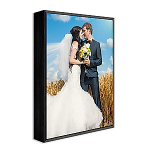 Wall-Art Supplies DIY Floater Frames for Canvas Paintings,1.25" Deep Picture Frame,Floating Frame for Canvas Prints,Canvas Floater Frame(Black 10×20 inch)