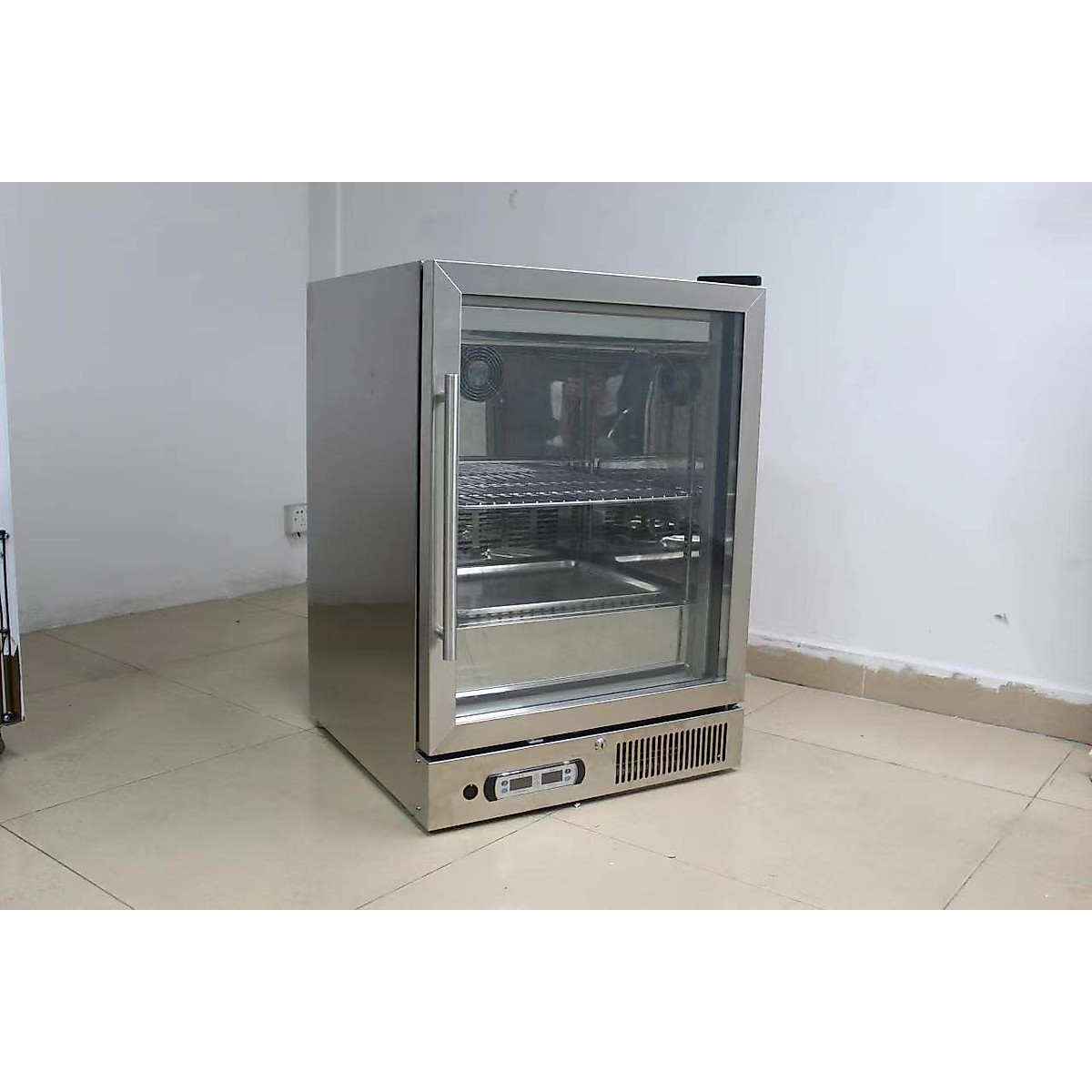 Kolice Commercial Beef Aging Showcase Freezer, Dry Aging Beef Fridge and Cabinet, Steak Aging Machine,Commercial Steak Ager-168L, 3 Tiers,Temperature Range: -5℃~ to 10℃ (23℉ to 50℉)
