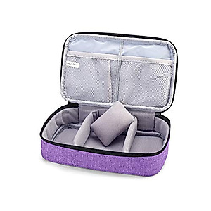 Luxja Sewing Accessories Organizer, Double-Layer Sewing Supplies Organizer for Needles, Scissors, Measuring Tape, Thread and Other Sewing Tools (NO Accessories Included), Purple