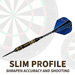 GOOSO Professional Steel Tip Darts Set | 24g/22g/20g/18g Brass Barrel with 12pcs Dart Flights + Dart Sharpener + Magnetic Case + Darts Tool (6 Pack)