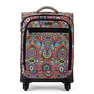 Sakroots Women's On The Go 21" Roller Suitcase in Sustainable Materials, Rainbow Wanderlust, Carry-On 22-Inch